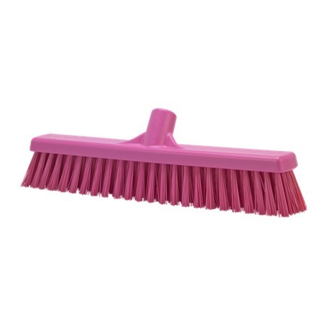 Floor Brooms : Pink Soft Stiff Combination Broom 400mm