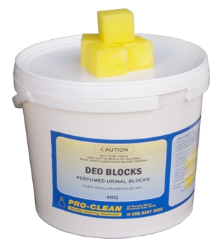 Toilet/Washroom : Deo Blocks Urinal Tablets 4kg Lemon