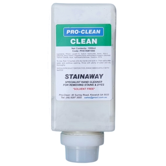 Heavy Duty Hand Cleaner : Stainaway HD Dye Removing Hand Cleaner 1000mL